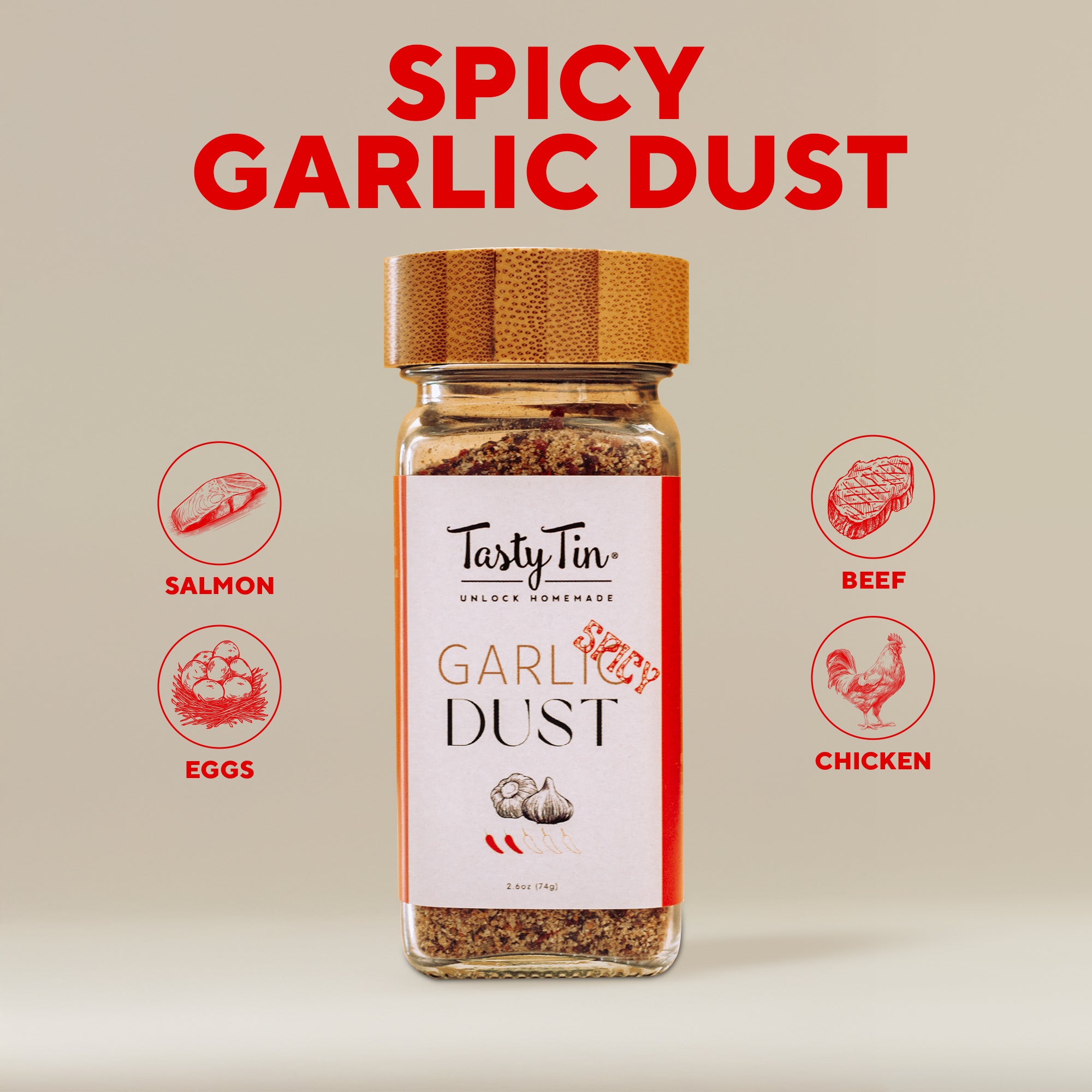 Garlic Dust Seafood, Meet All Purpose Seasoning - Shaker Jar – Tasty Tin